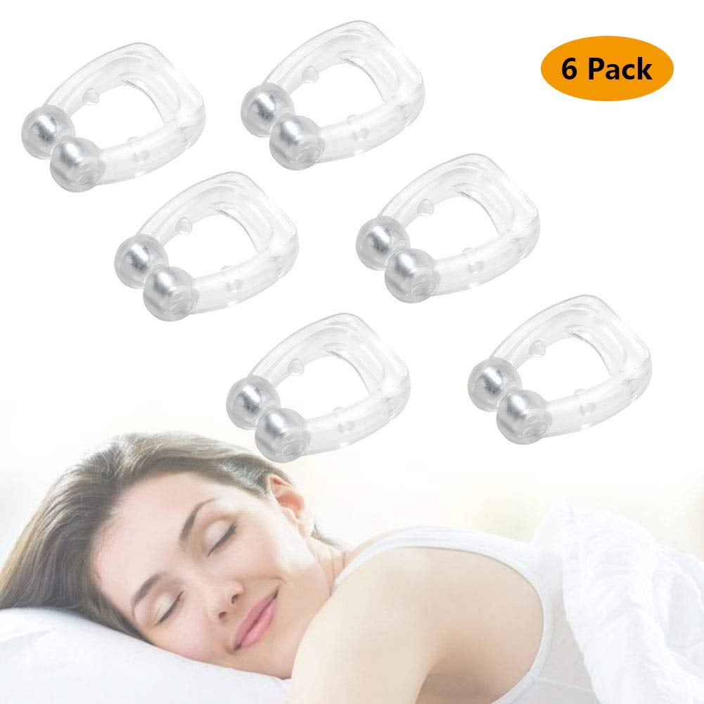 6pack Anti Snore Nose Clip Snoring Solution Silicone Magnetic Stop
