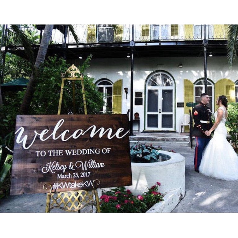 Just Married Sign Rustic