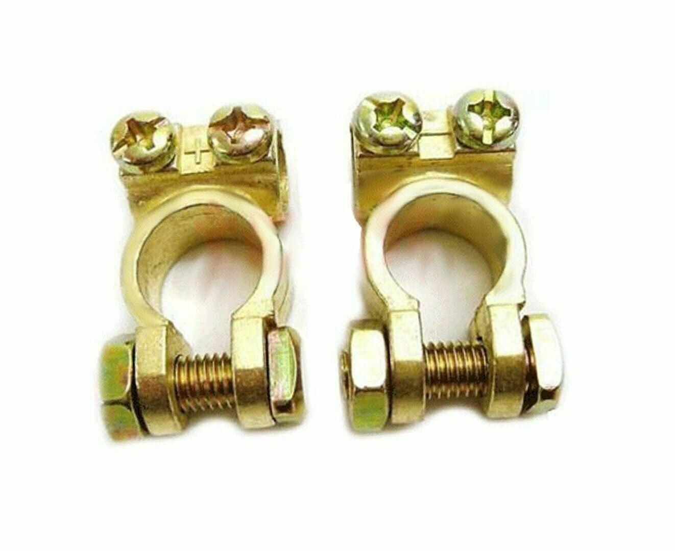 Universal Positive Negative Car Battery Terminal Clamp Brass Connectors ...