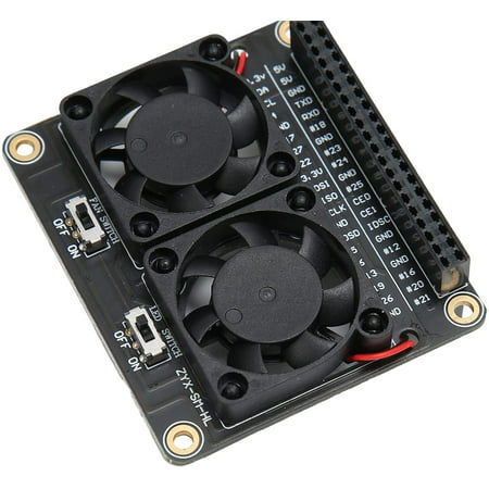 Dual Cooling Fan for Raspberry Pi 4B/3B+/3B/3A+ CPU Cooler GPIO Expansion Boar | Walmart Canada