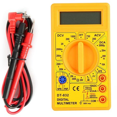 DT-832 Digital Multimeter Multi Tester, Handheld Pocket AC/DC Voltage ...