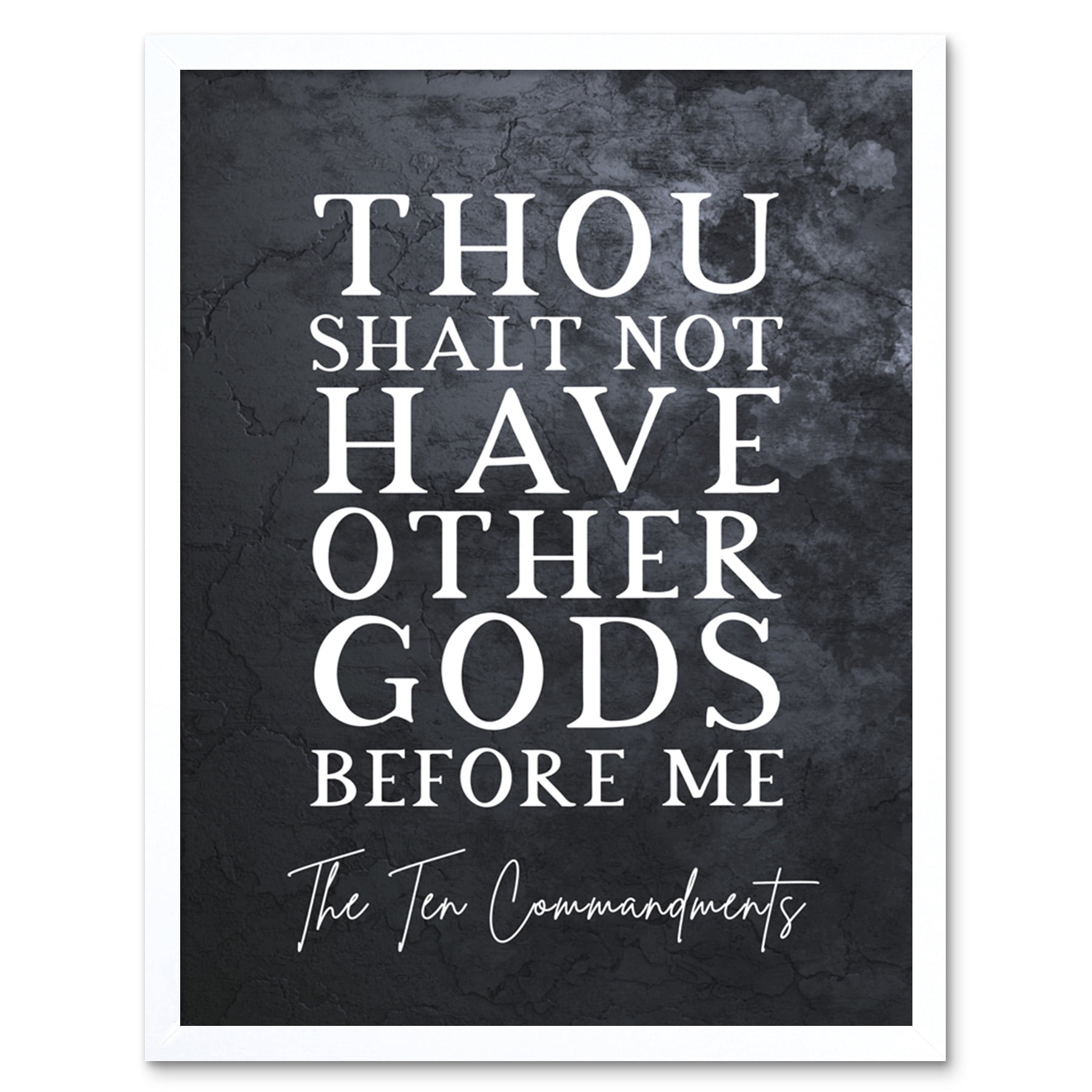 Ten Commandments Thou Shalt Not Have Other Gods Christian Bible Verse ...