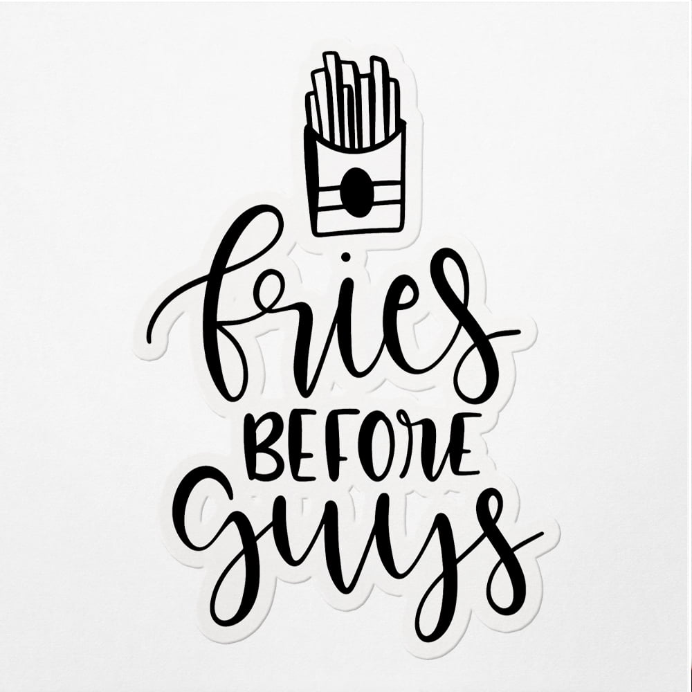 Vinyl Stickers Decals Of Fries Guys Illustration - Waterproof - Apply ...