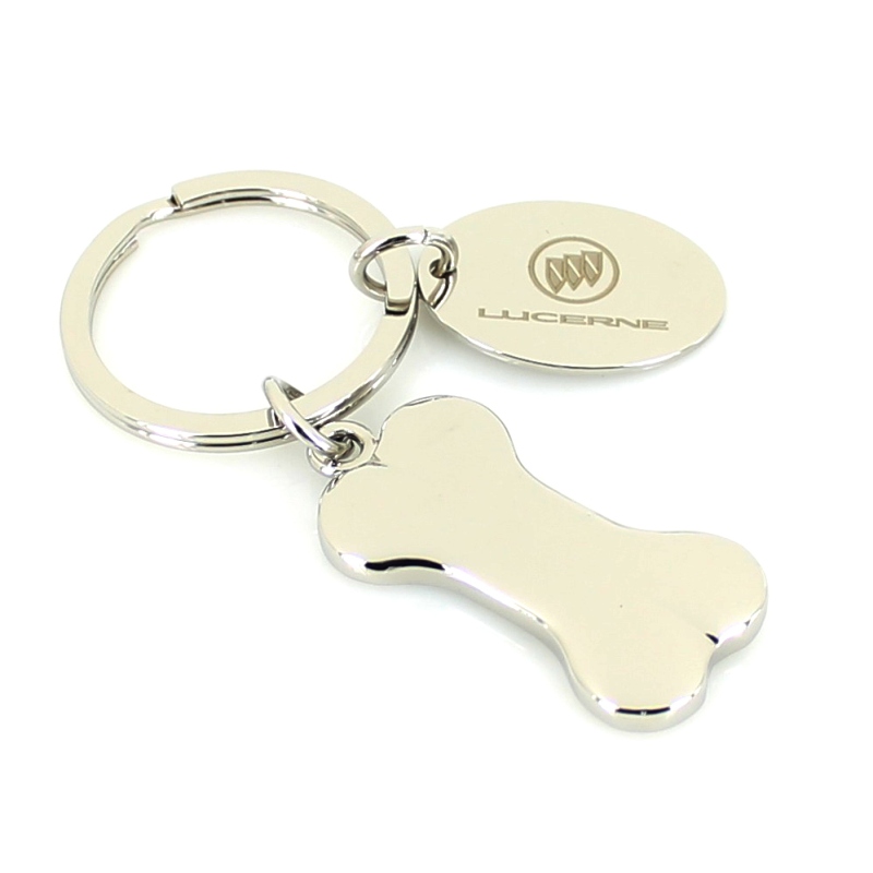 Buick Lucrene Dog Bone Shaped Key Chain With Tag (Chrome) - Walmart.com