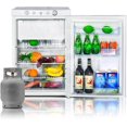 Techomey 3.5 Cu ft Propane Refrigerator 3 Way Gas/110V/12V Refrigerator ...