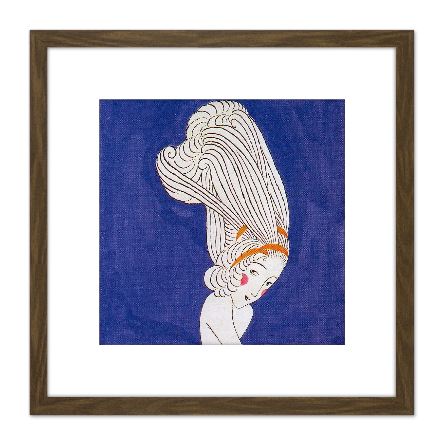 Takehisa The Lark Japanese Painting 8X8 Inch Square Wooden Framed Wall ...