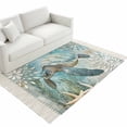 Bedroom Rug Carpet 3'x 5', Sea Turtle Coastal Washable Floor Carpet ...