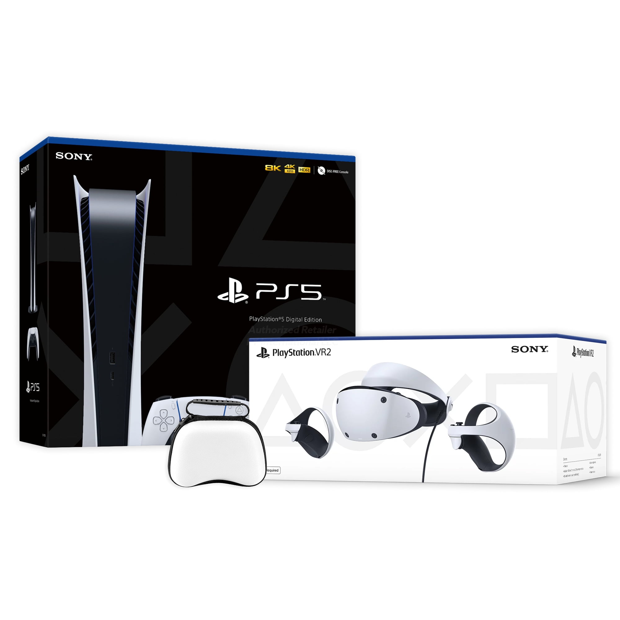 PlayStation 5 & PSVR2 Deluxe Combo, VR2 Headset, Sense Controllers, PS5 ...