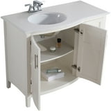 Brooklyn + Max Wilshire 42" Rounded Front Bath Vanity in Soft White ...