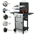 HighSound 3-Burner Propane Gas BBQ Grill with Side Tables, 25650 BTU ...