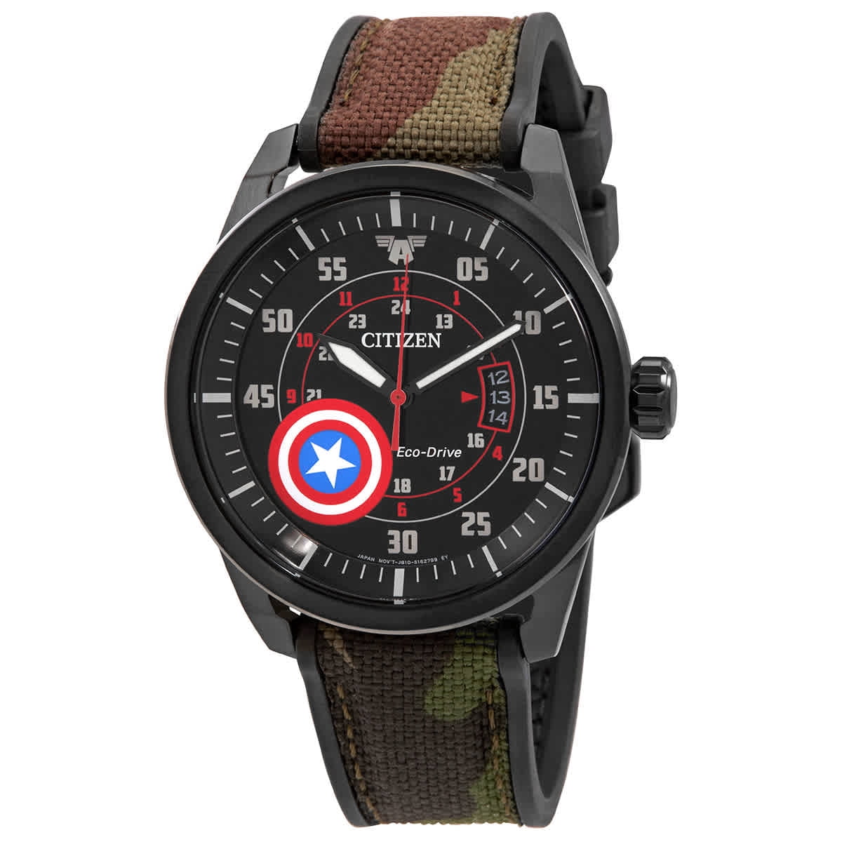 Citizen Marvel Captain America Grey Dial Watch AW1367-05W - Walmart.com