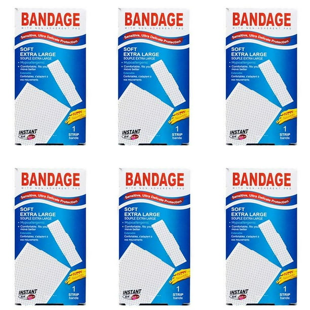 Instant Soft Extra Large Bandage (1 Strip In 1 Pack) (Pack of 6) By Purest - Walmart.ca