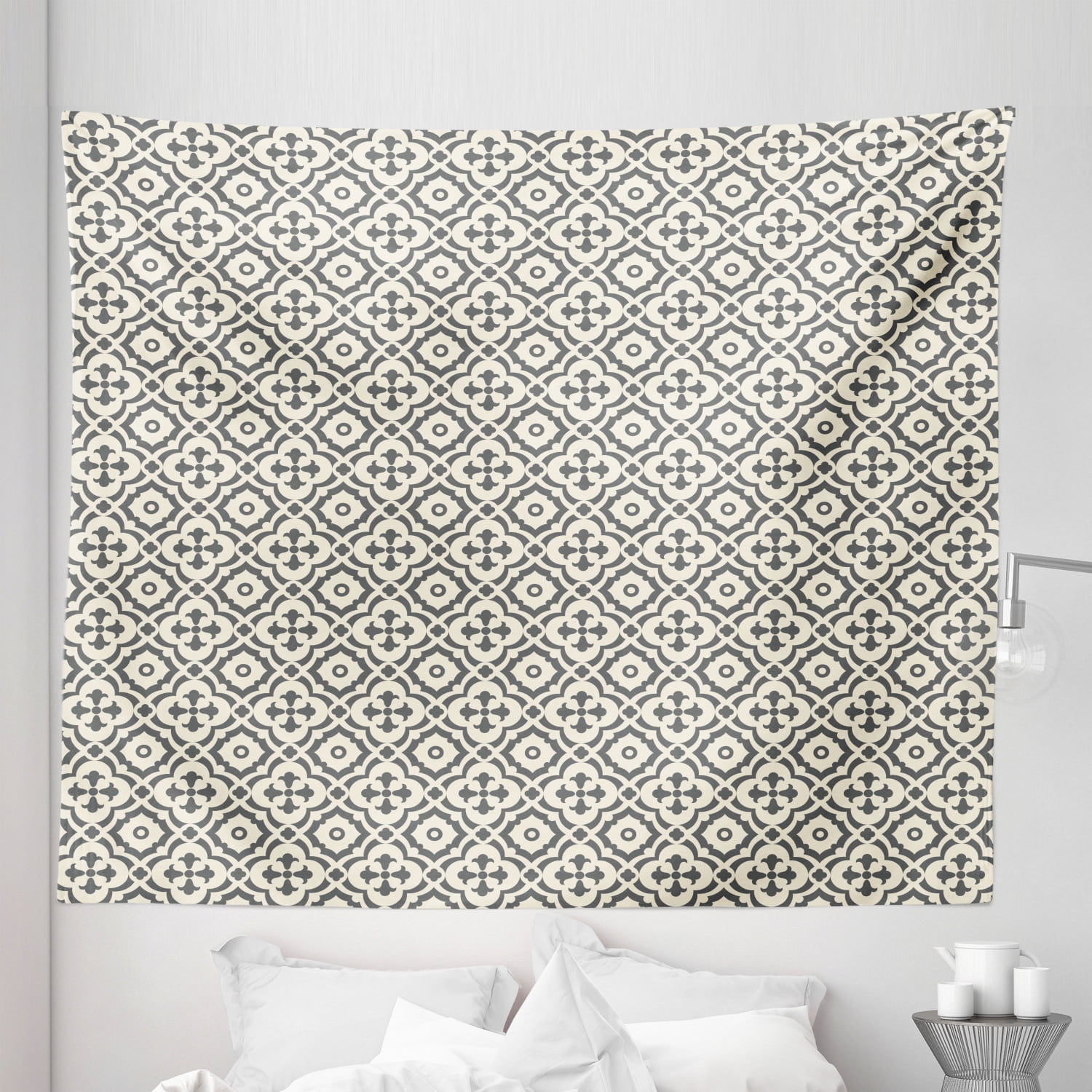 Quatrefoil Tapestry, Edwardian Style Vintage Tessellation Pattern in ...