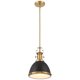 Possini Euro Design Black Burnished Brass Mini Pendant Light 9 3/4 ...
