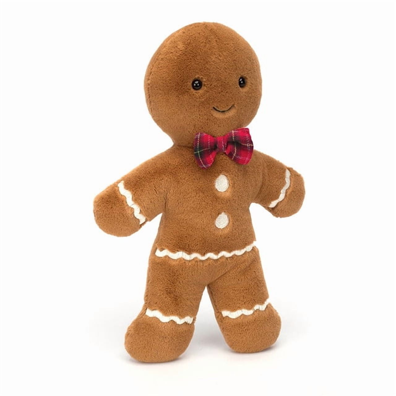 Jolly Gingerbread Fred - 13.8in, Festive Frosted Gingerbread Man Plush ...
