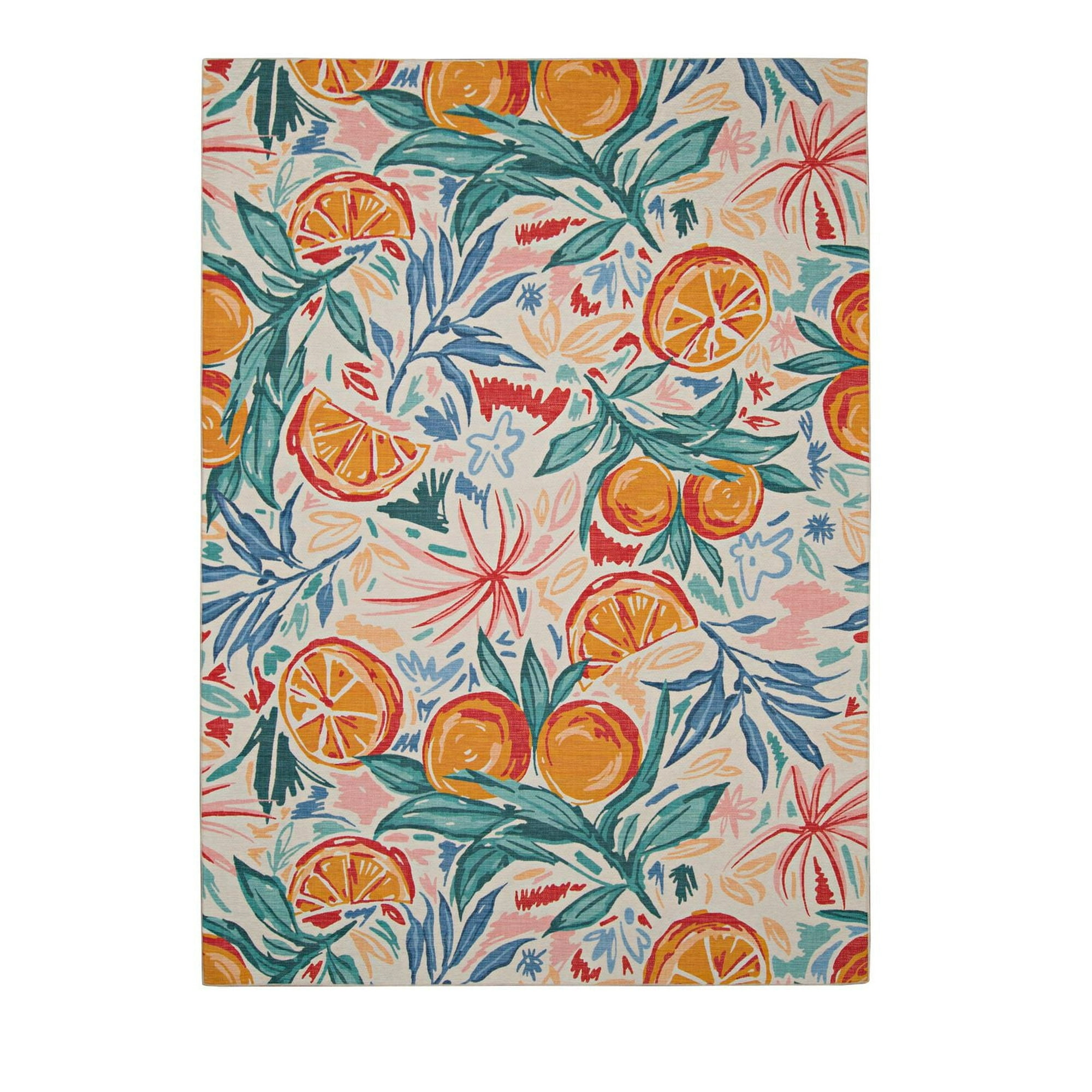 Click here for Linon Outdoor Washable Pensacola Ivory & Orange 7... prices