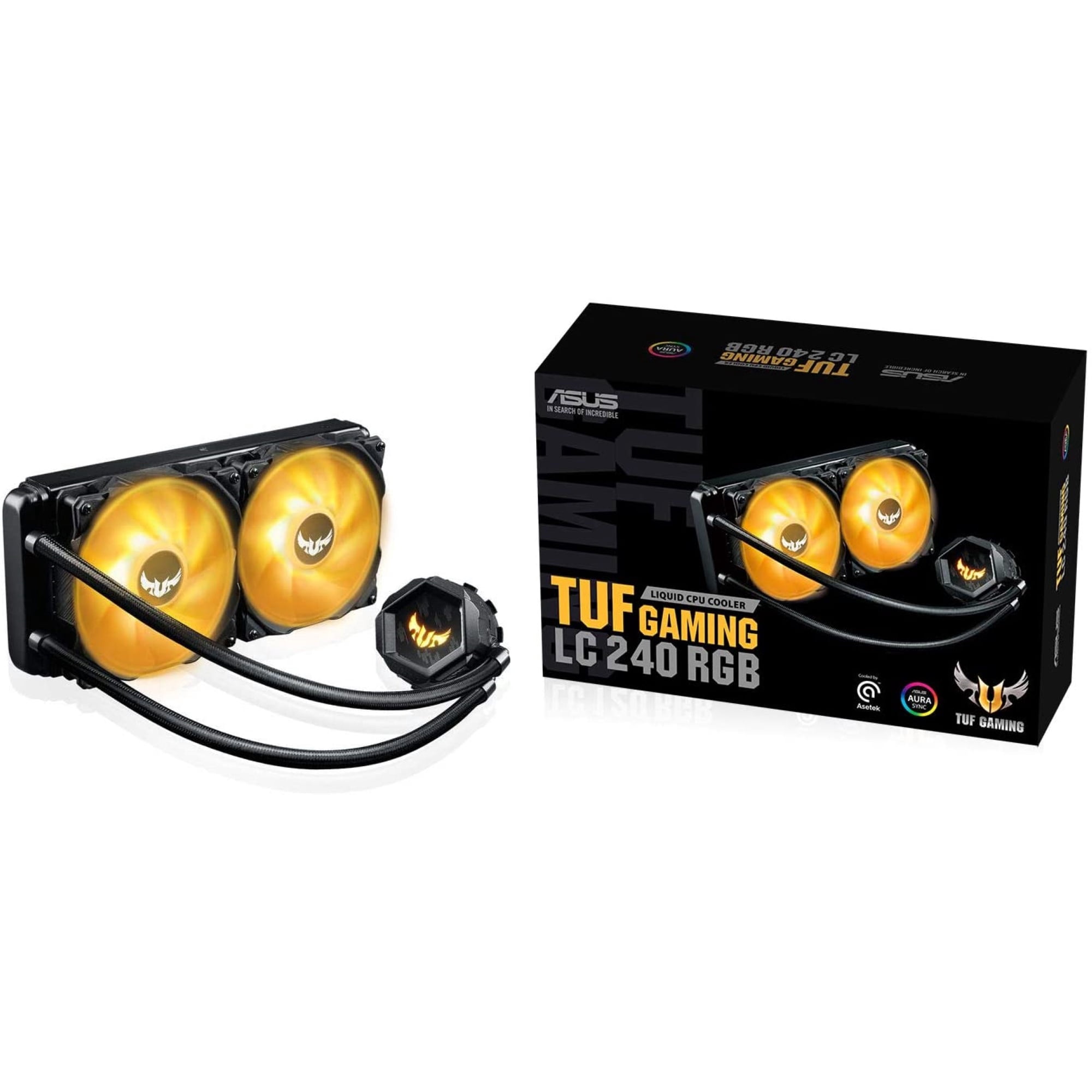 ASUS TUF Gaming LC 240 RGB All-in-One Liquid CPU Cooler (Air Sync, TUF ...