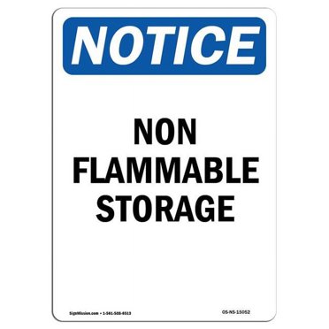 SignMission OS-NS-P-710-L-14624 OSHA Notice Sign - No Food Storage ...