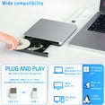 OCJRFGBN Portable External DVD Burner, USB 3.0 and Type-C, Silent ...