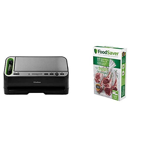 Foodsaver V4400 2-in-1 Vacuum Sealer Machine with Automatic Bag Detection and Starter Kit, Black ...