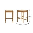 Hamlin Backless Natural Woven Counter Stools in Patina (Set of 2 ...