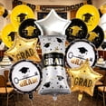 Graduation Celebration Foil Balloon Set Black Gold Commencement Party ...