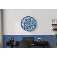 Clocks - 18" Round - Wall Clock - Multi-color Face - White Plastic ...