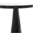 DecMode 16" x 24" Black Aluminum Cone Geometric Accent Table with ...