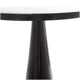 DecMode 16" x 24" Black Aluminum Cone Geometric Accent Table with ...