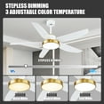 ALUOCYI 56 inch Ceiling Fan with Light and Remote Control,Modern ...