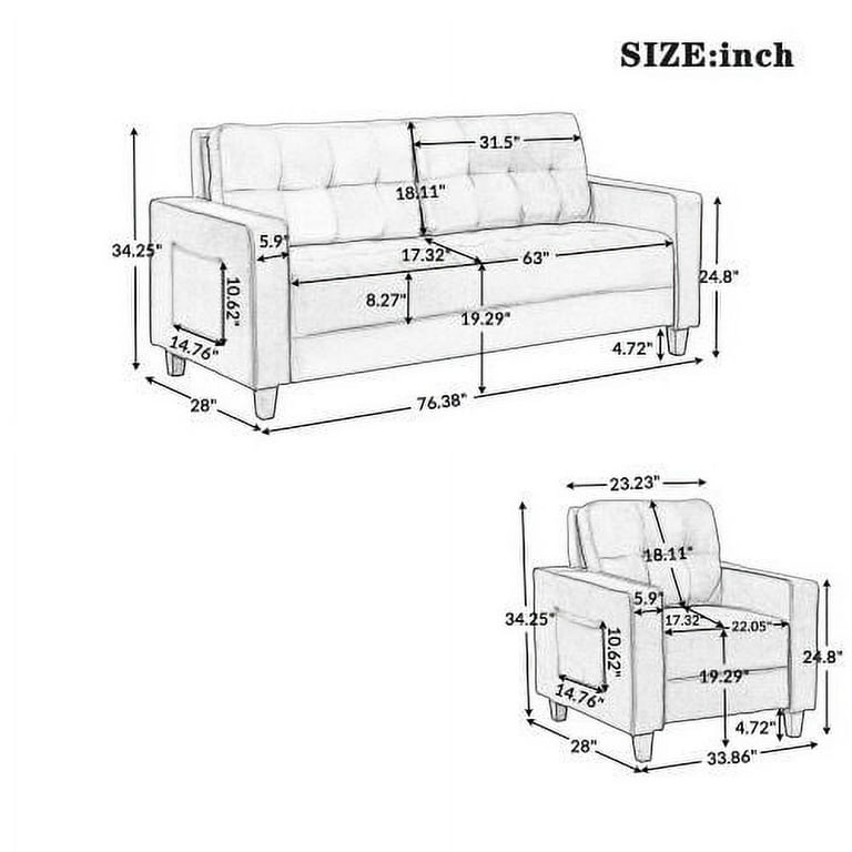 Sofa Set Standard Dimensions | Cabinets Matttroy