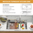 30 x 22 Inch Drop In Kitchen Sink - 30 Inch Topmount Kitchen Sinks ...