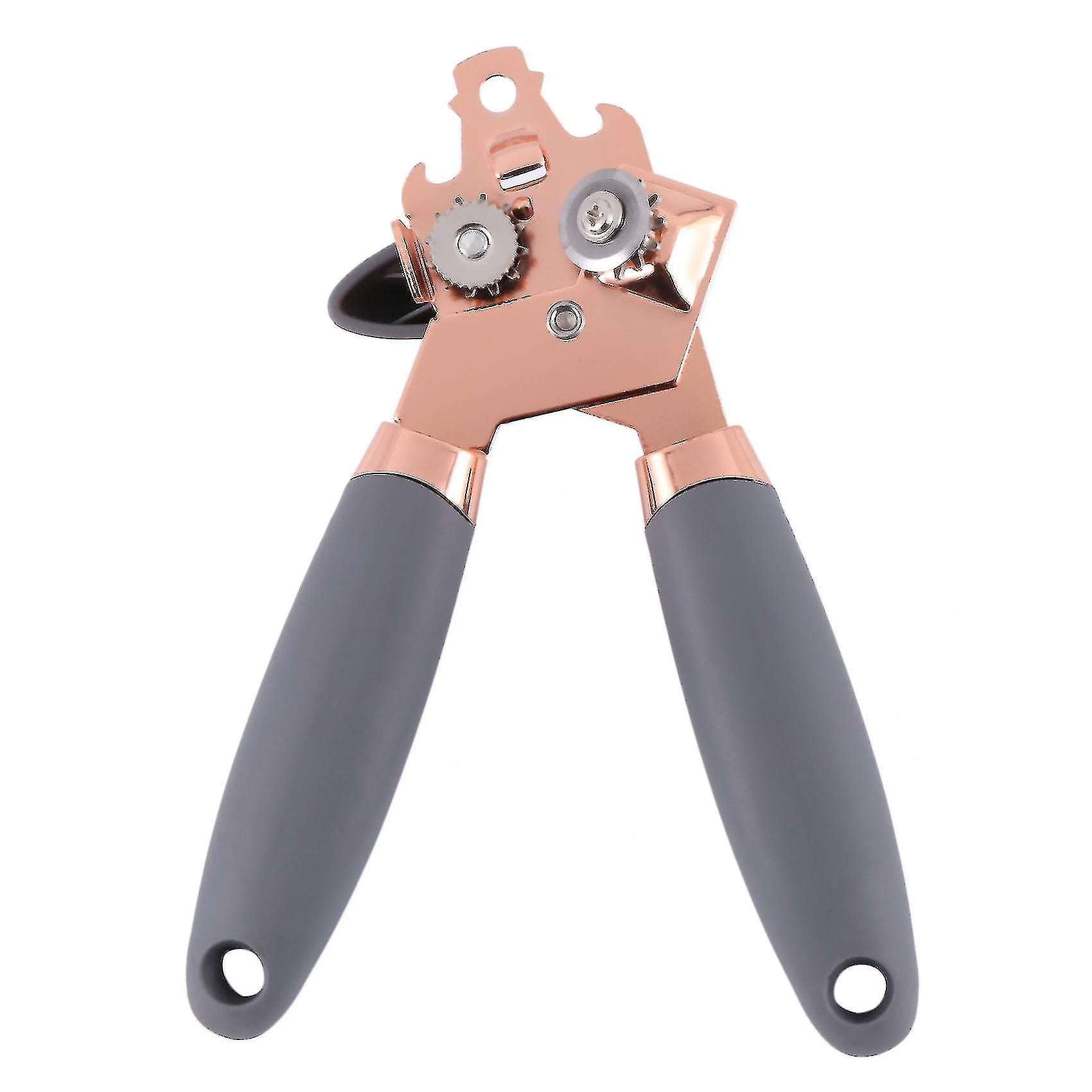 Abrelatas manual de 2 piezas, abrelatas de acero inoxidable con agarre ...