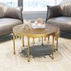 Lucy Coffee Table in Brushed Brass - Walmart.com