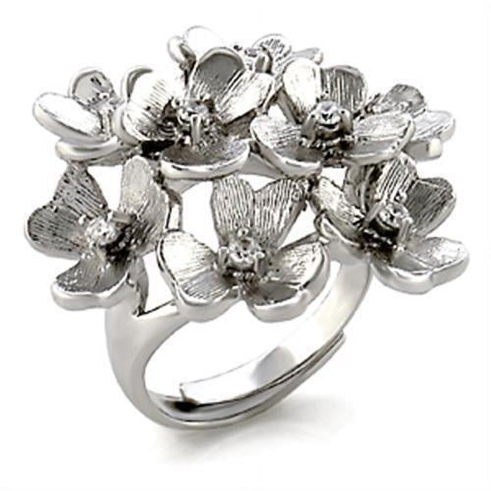 Click here for Zawadee Rhodium Brass Ring With Aaa Grade Cz In Cl... prices