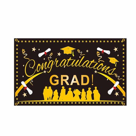 Graduation Party Decorations Congratulations Graduation Banner ...