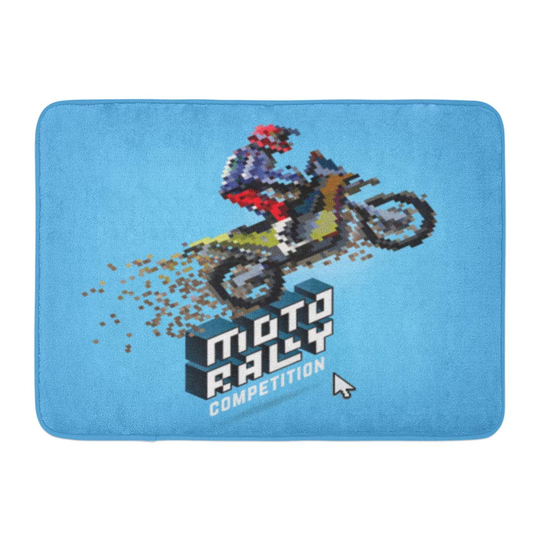 GODPOK Race Motorcycle Moto Rally Pixel Game Biker Rug Doormat Bath Mat ...