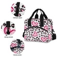 ALAZA Pink Leopards Hearts Insulated Lunch Box Large Reusable Cooler ...