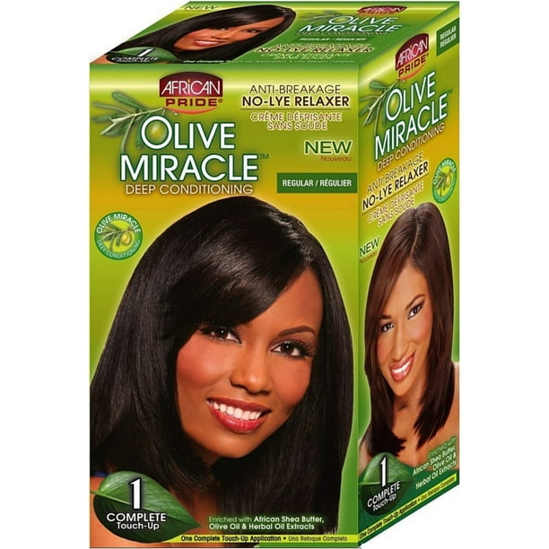 African Pride Olive Miracle Deep Conditioning No-Lye Relaxer - Regular ...