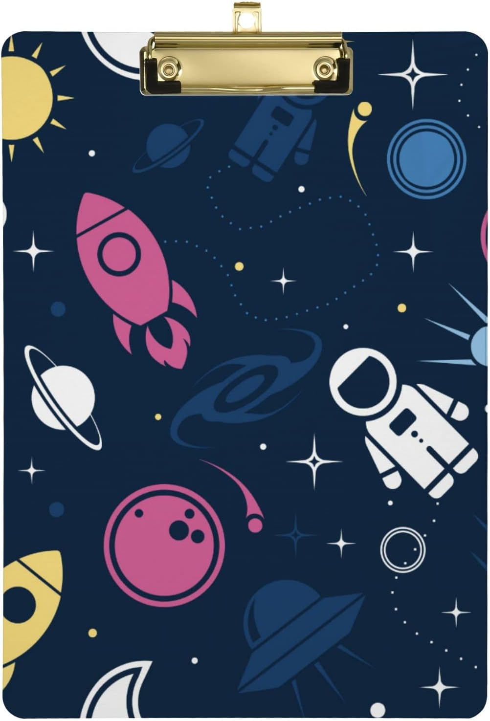 FMSHPON Space Rockets Clipboard Hardboard Wood Nursing Clip Board and ...