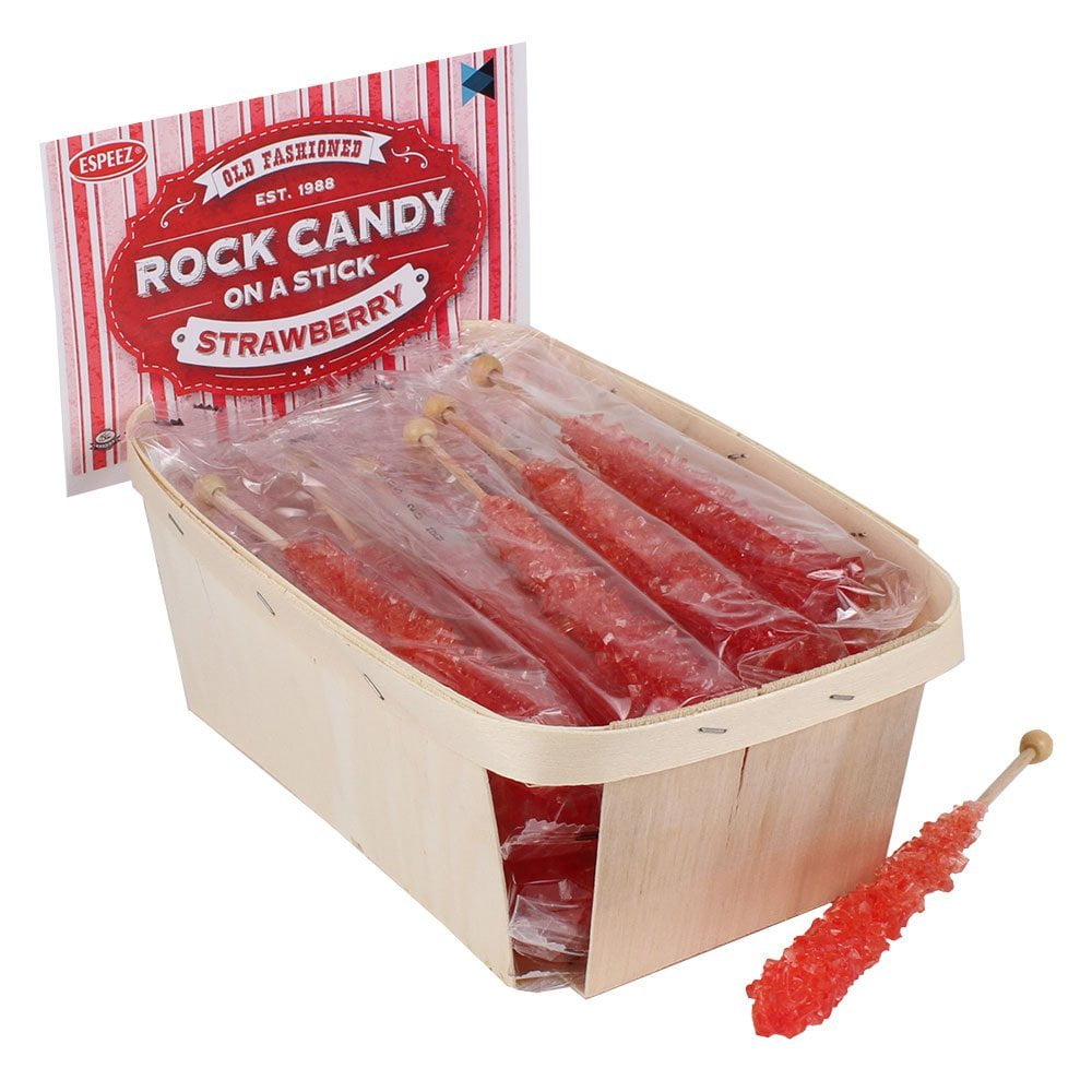 Extra Large Rock Candy Sticks: 18 Red Rock Candy Sticks - Strawberry ...