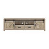 Lexo 79 Inch TV Media Entertainment Center, 2 Barn Doors, Light Brown ...