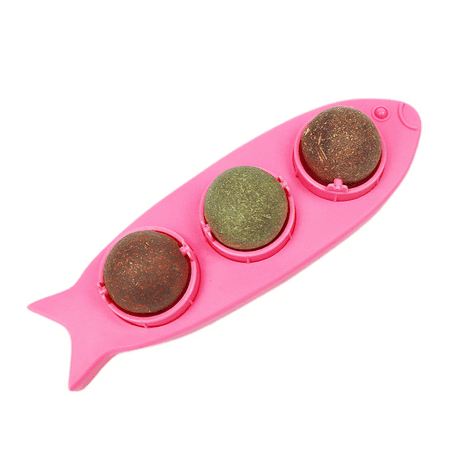 Catnip Balls Toy Rotatable Catnip Edible Wall Ball Kitten Licking ...