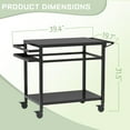 RAXSINYER Grill Table, Movable Grill Cart with Wheels, Outdoor Kitchen ...