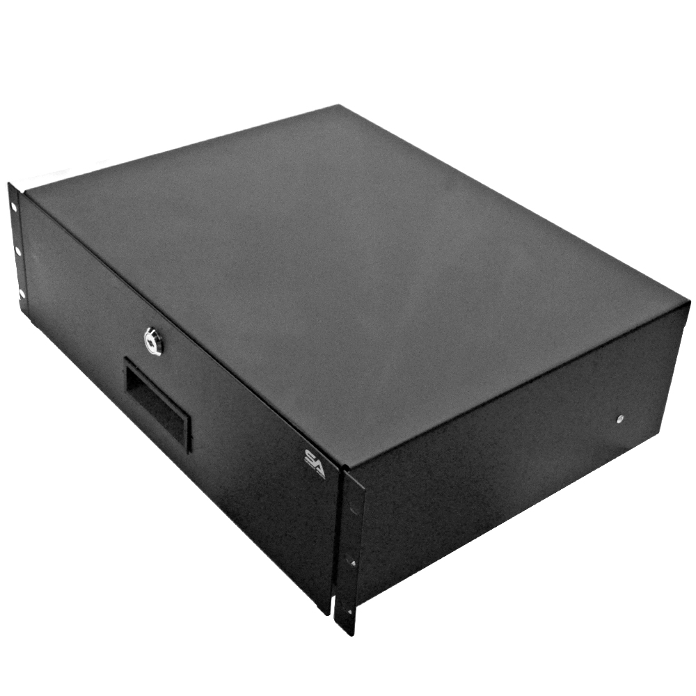 Seismic Audio 3 Space PA/DJ Metal Rack Case Locking Drawer - 3U Server ...