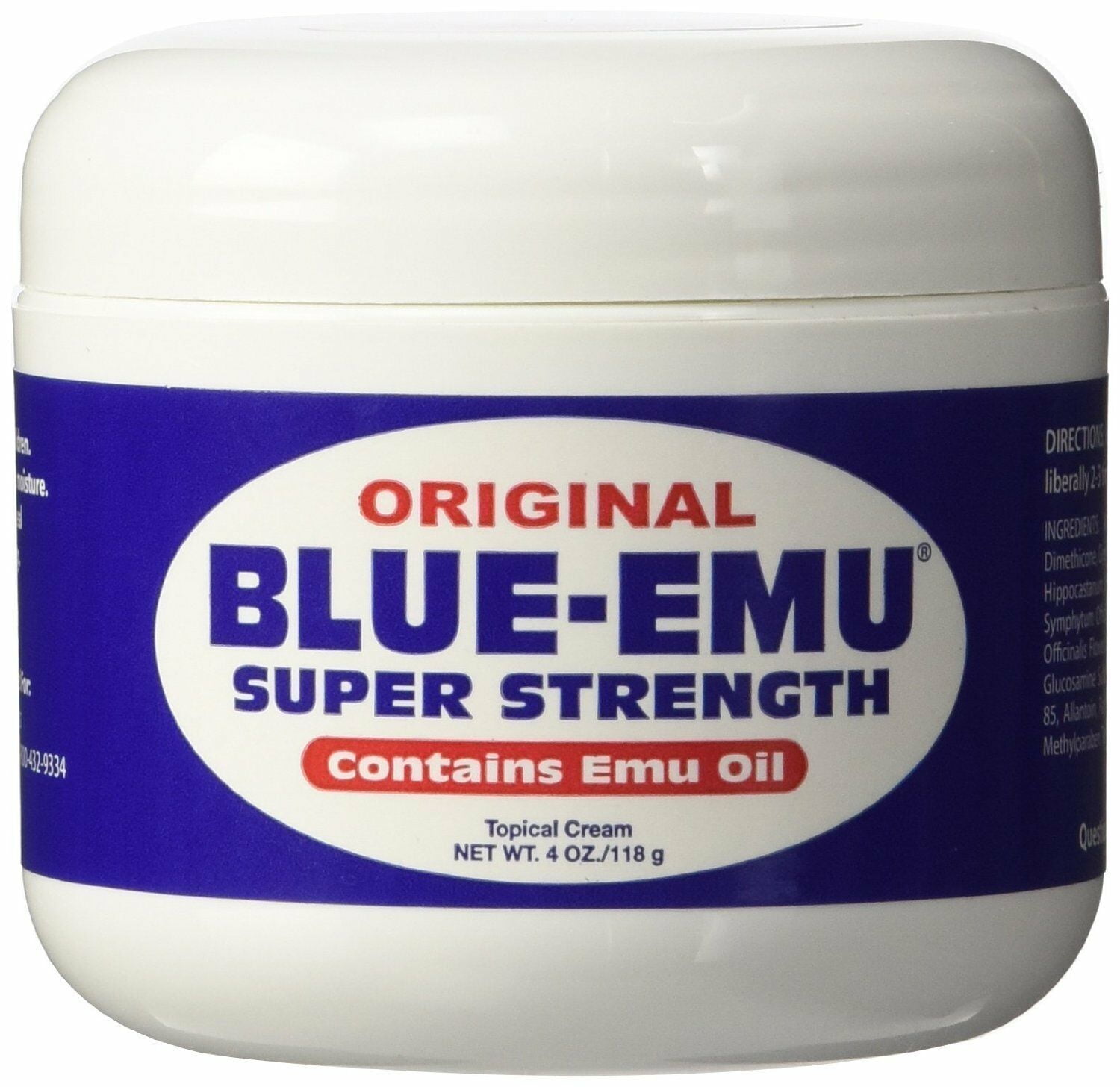 Blue-Emu Original Super Strength Pain Relief Topical Cream, 4 oz, 2 Pack - Walmart.com
