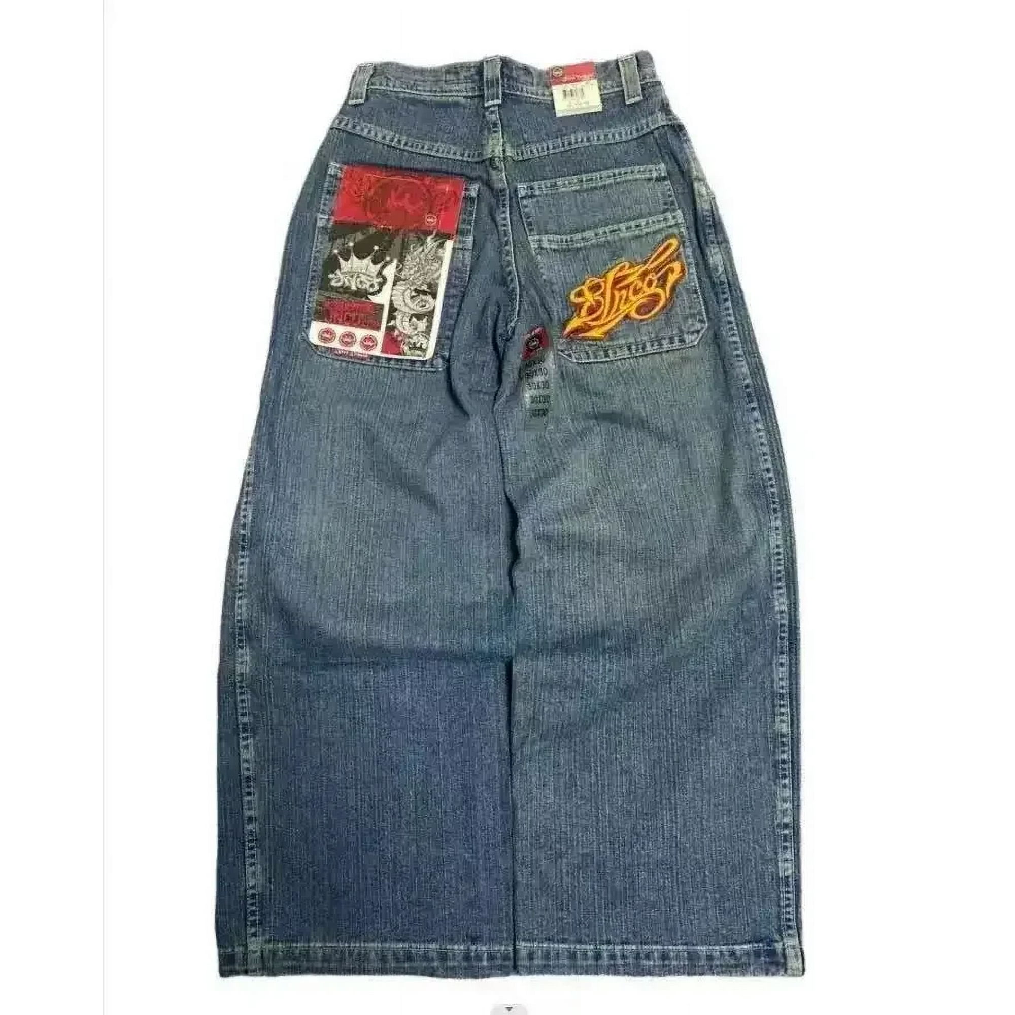 Click here for Luhan Jnco Y2k Baggy Jeans Men Harajuku Vintage Go... prices