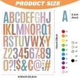 30Sheets Large Letter Sticker Decorative Sticker Gold Glittering Letter ...