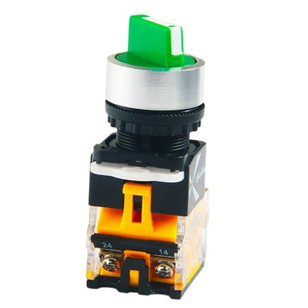 LA22B-/2 All Aluminum Head Push Button Flat Toggle Switch Self-locking ...