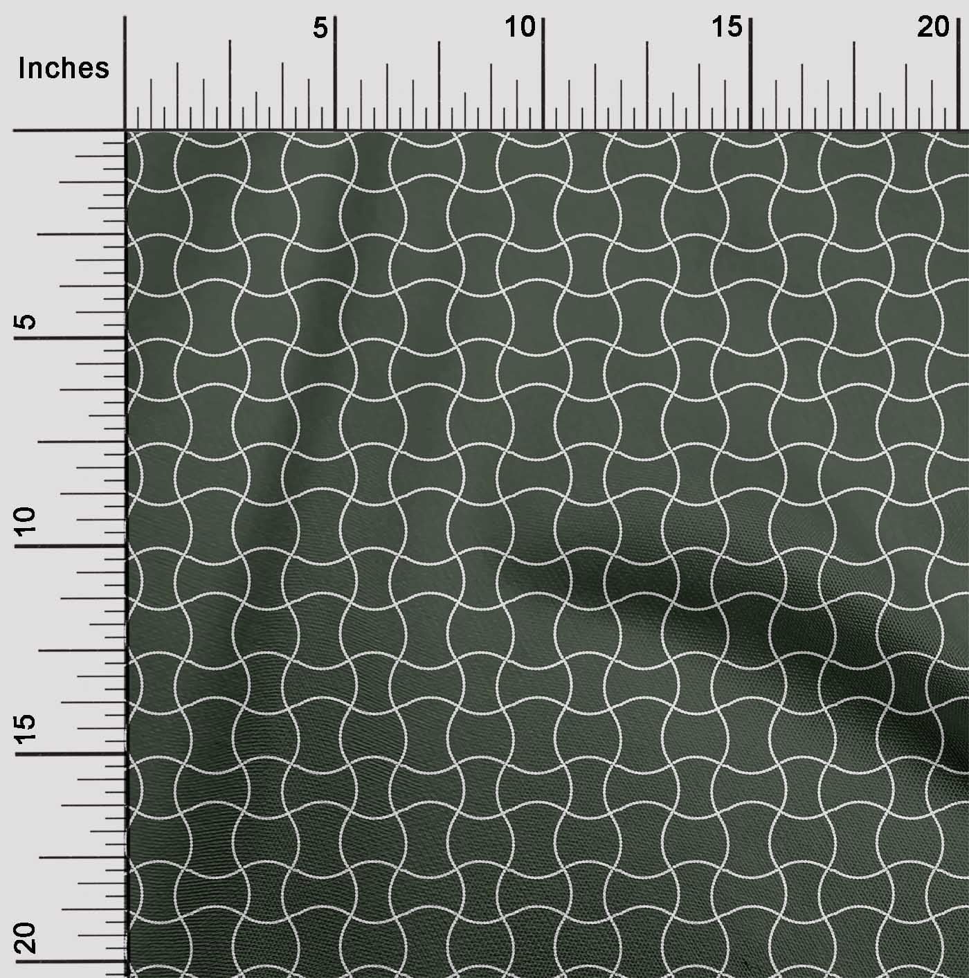 oneOone Silk Tabby Fabric Waves Abstract Sashiko Print Fabric by The ...